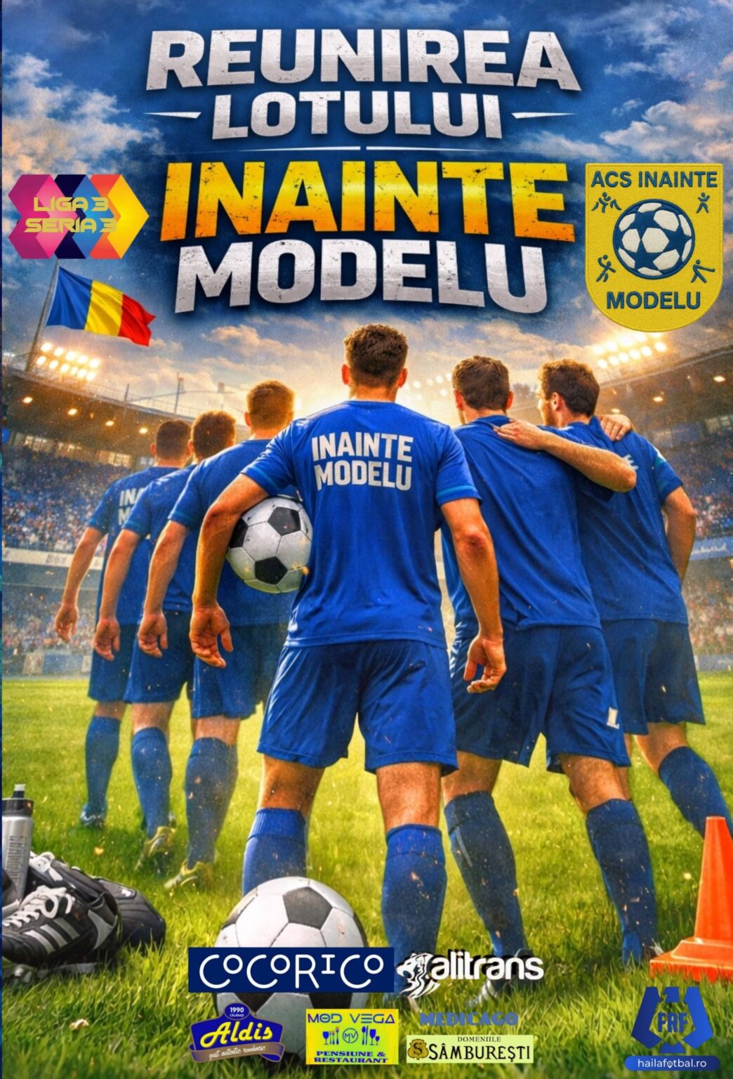 Baietii nostri s-au reunit astazi la Stadionul "Vasile Enache" din Modelu